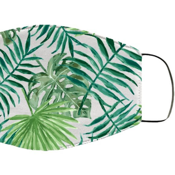 High Street Face Mask | Accessories | Palm Tree Leaf Pattern Stylish ...